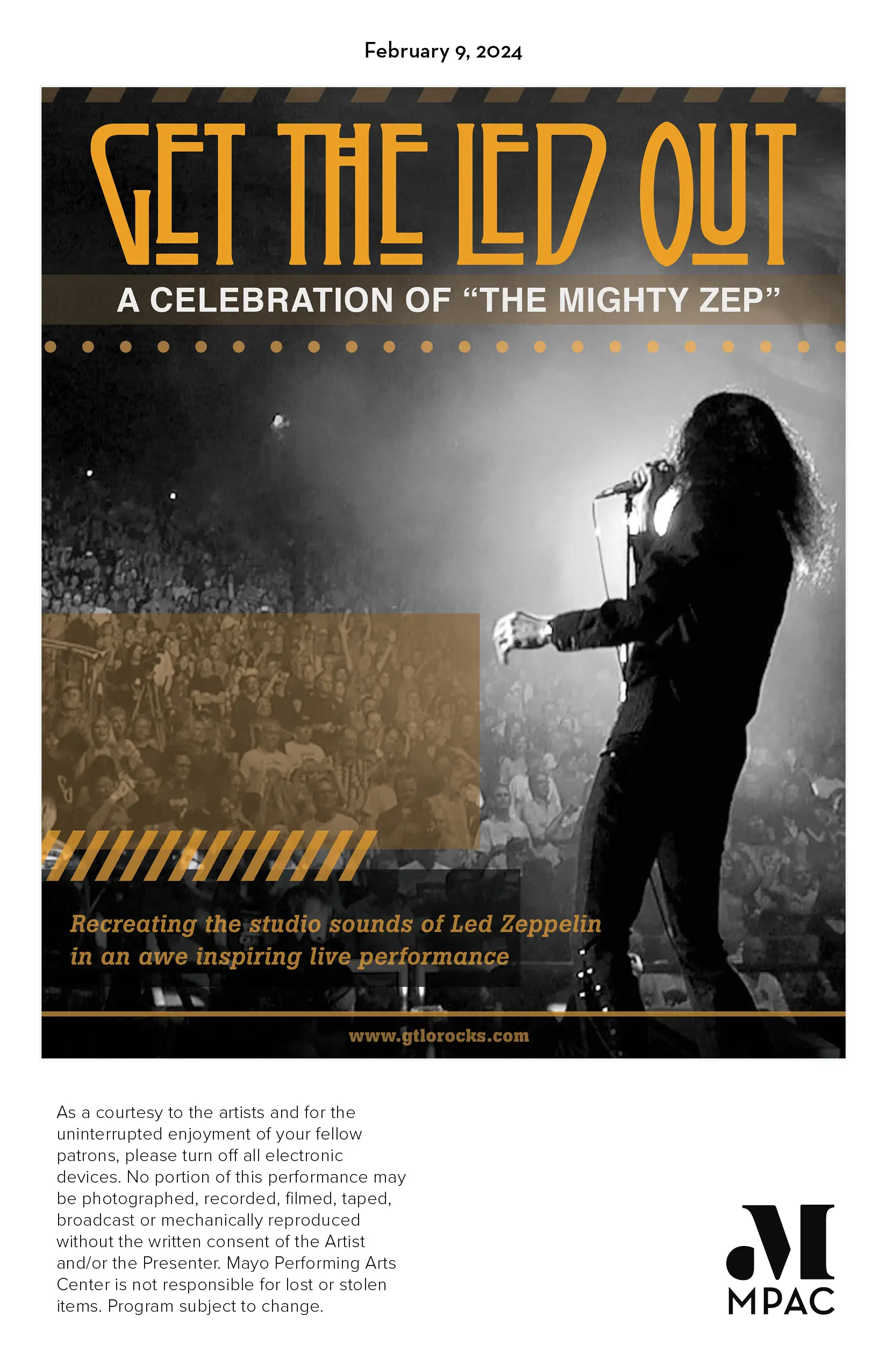 Digital Program Book - Mayo Performing Arts Center
