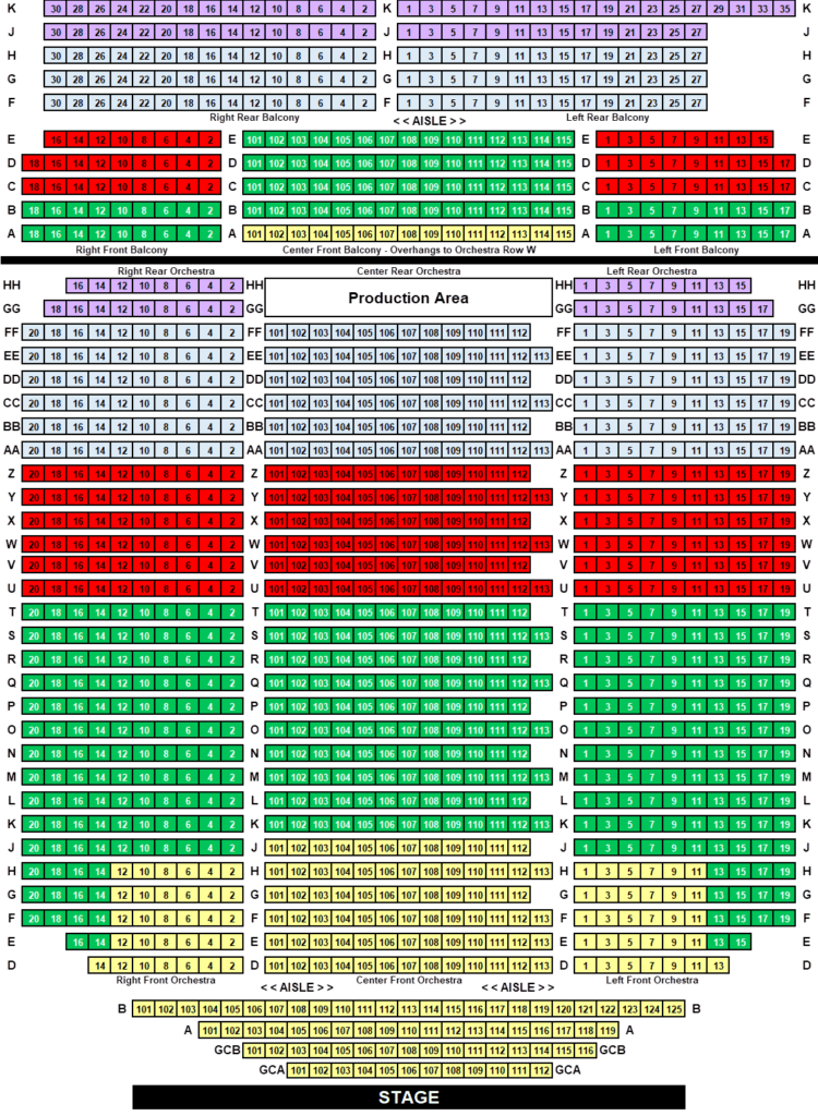 Seating Chart - Mayo Performing Arts Center