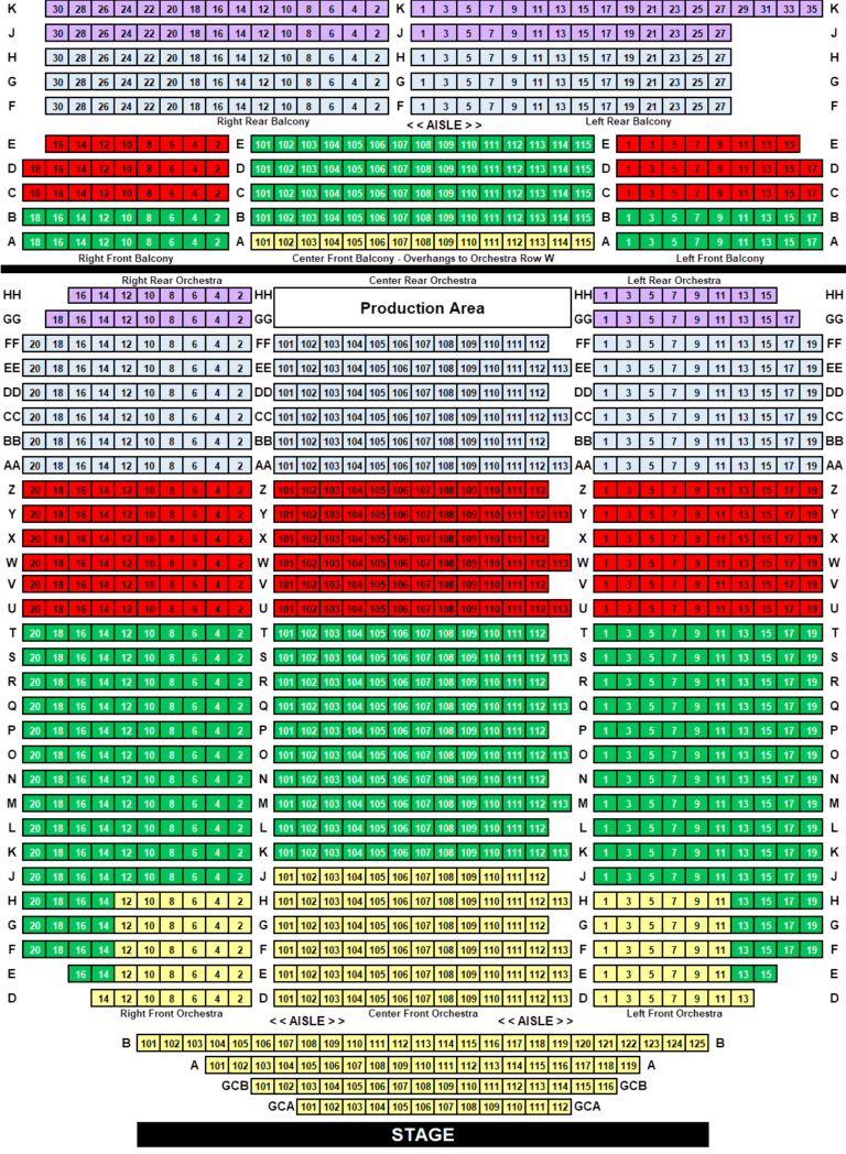Seating Chart - Mayo Performing Arts Center